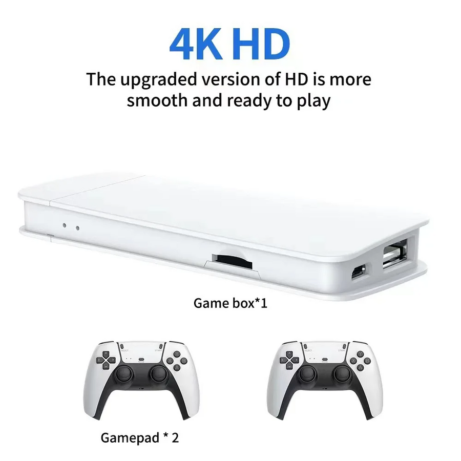 Compro™ M15 Game Stick 4K Console 64GB with Dual 2.4G Wireless Control