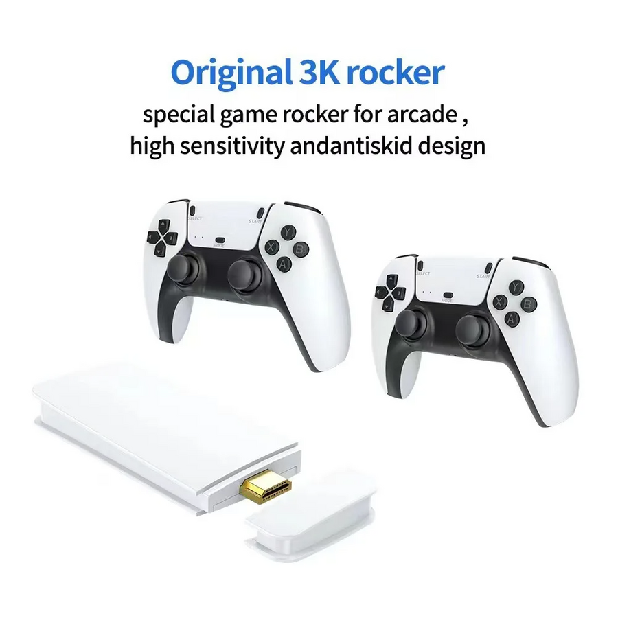 Compro™ M15 Game Stick 4K Console 64GB with Dual 2.4G Wireless Control